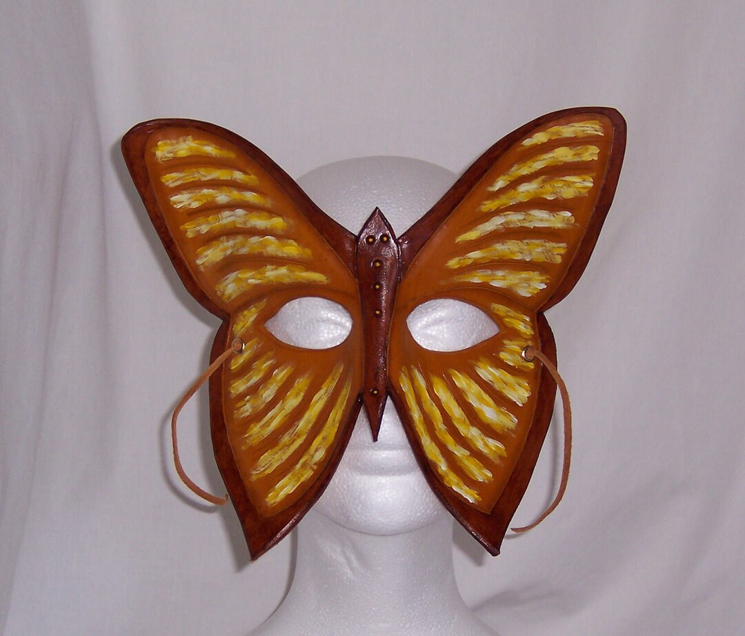 Handmade, Leather Mask, Moth Mask, - Etsy