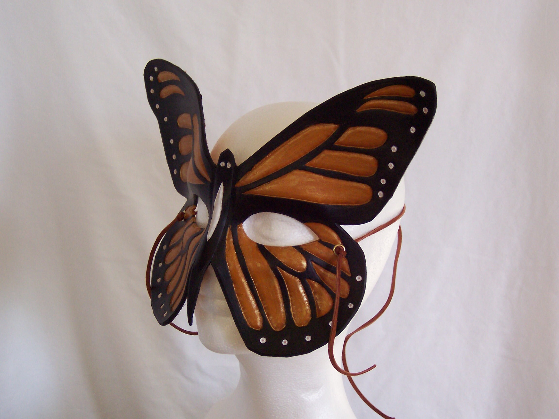 Handmade Leather Butterfly Mask Halloween Masquerade - Etsy