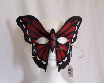 Handmade Leather Moth Mask, Masquerade Costume for Mardi Gras ...