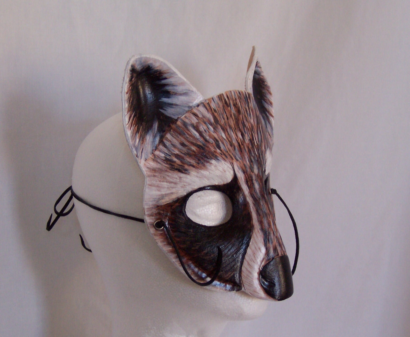 Handmade Leather Halloween Raccoon Mask - Etsy