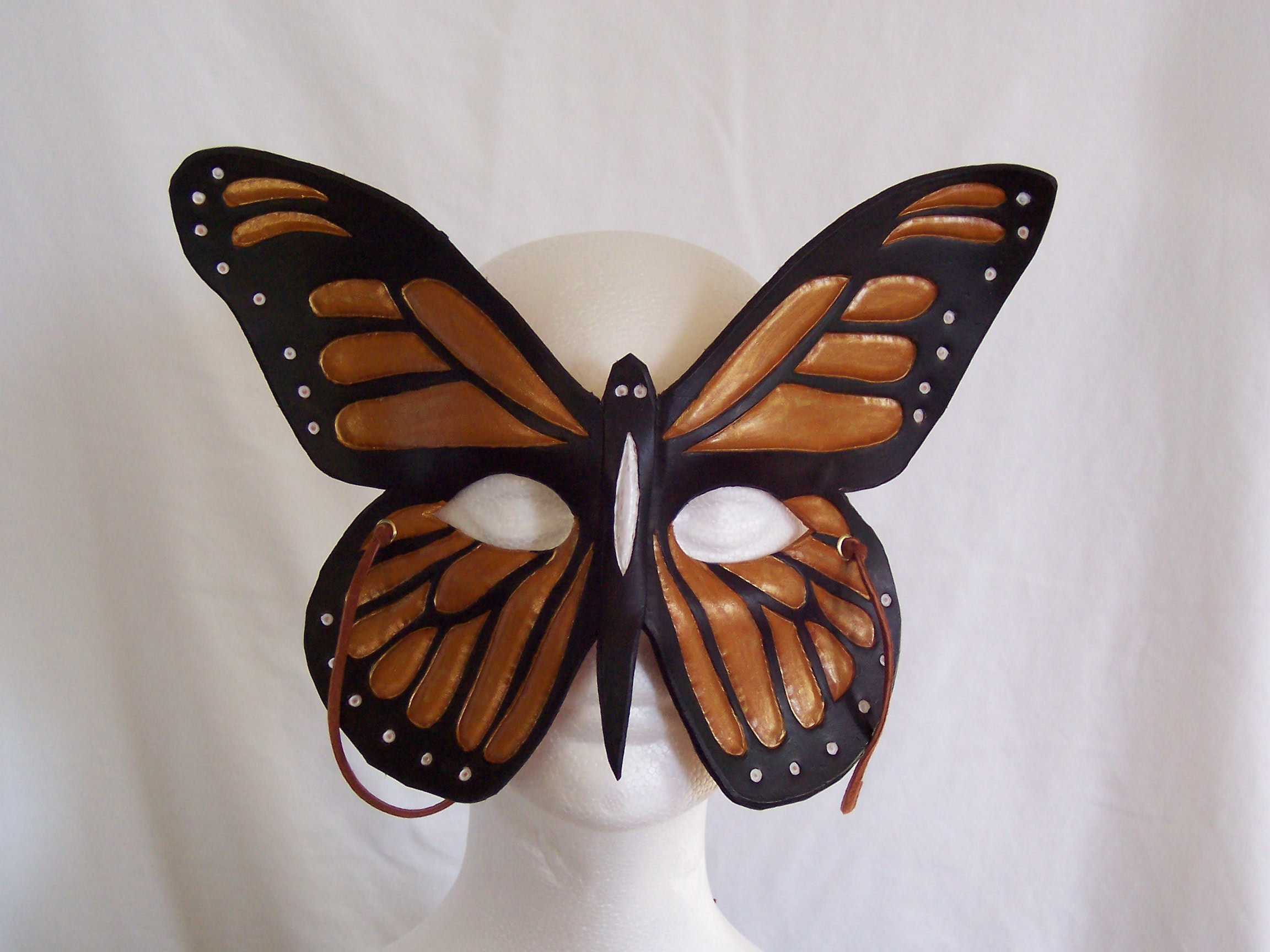 Handmade Leather Butterfly Mask Halloween Masquerade - Etsy