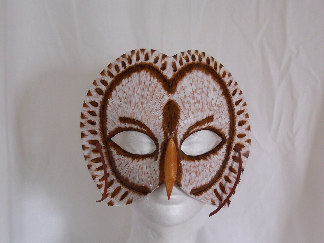 Halloween, Mask, Barn Owl, Leather, Hand Made, - Etsy