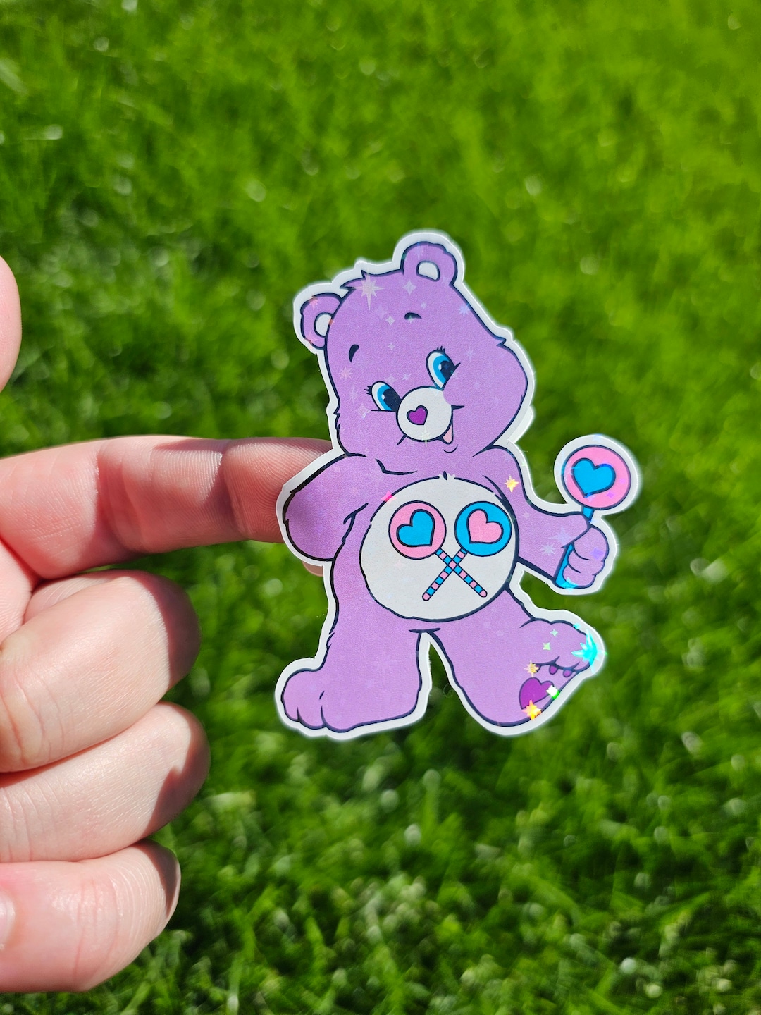 Care Bear Sticker, Share Bear Sticker, Care Bear Wall Sticker, Cute ...