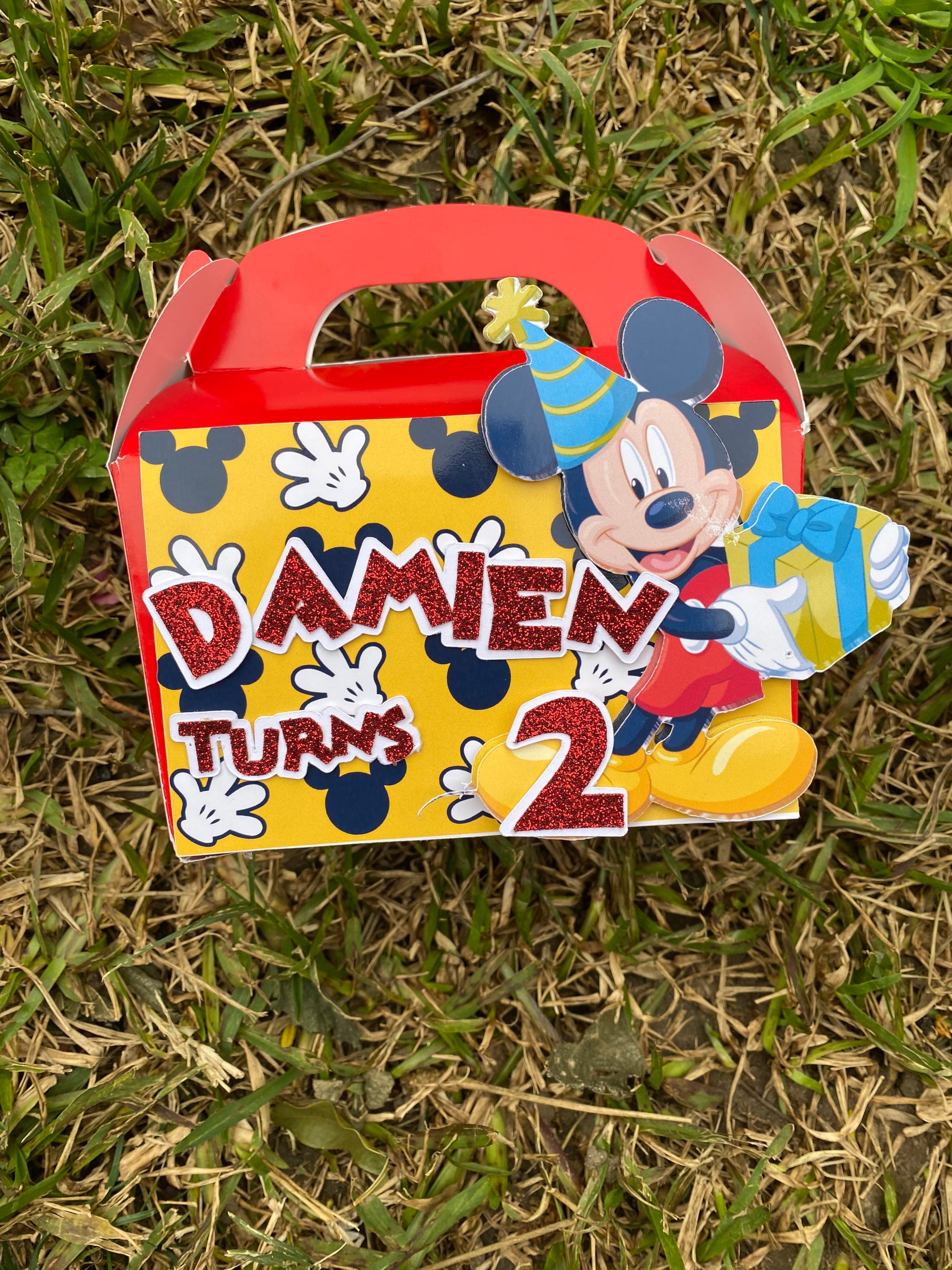 Mickey Mouse TREAT BOX/ Gable Boxes Mickey Mouse Party Bags - Etsy