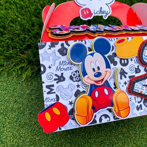 Mickey Mouse TREAT BOX/ Gable Boxes Mickey Mouse Party Bags Mickey ...