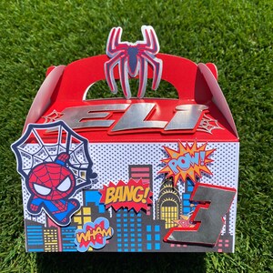 Spider Spider Treat Boxes/ Gable Boxes Spider Boy Party Bags, Chibi ...