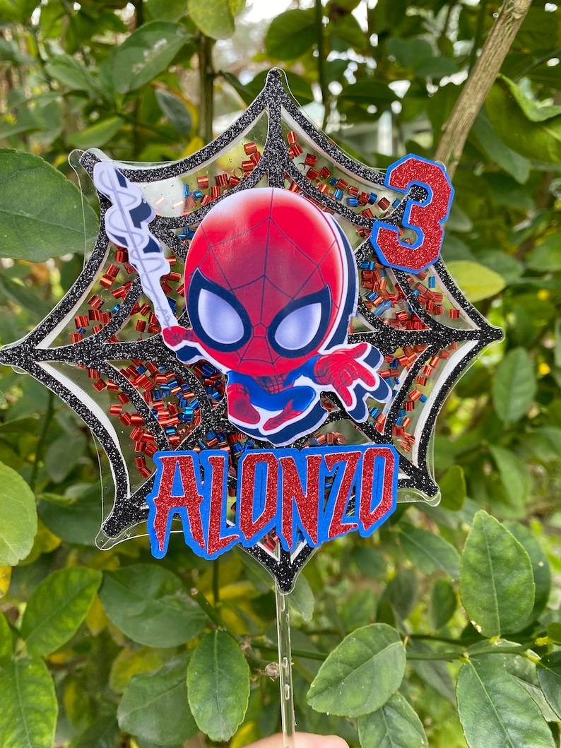 Spider Man Cake Topper Chibi Spider Man Cake Spider Man - Etsy