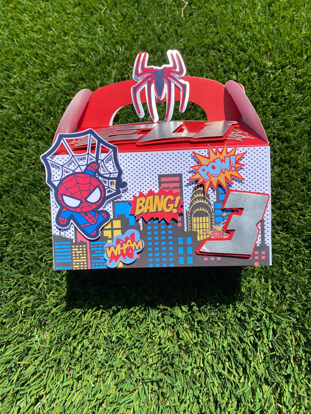 Spider Spider Treat Boxes/ Gable Boxes Spider Boy Party Bags, Chibi ...