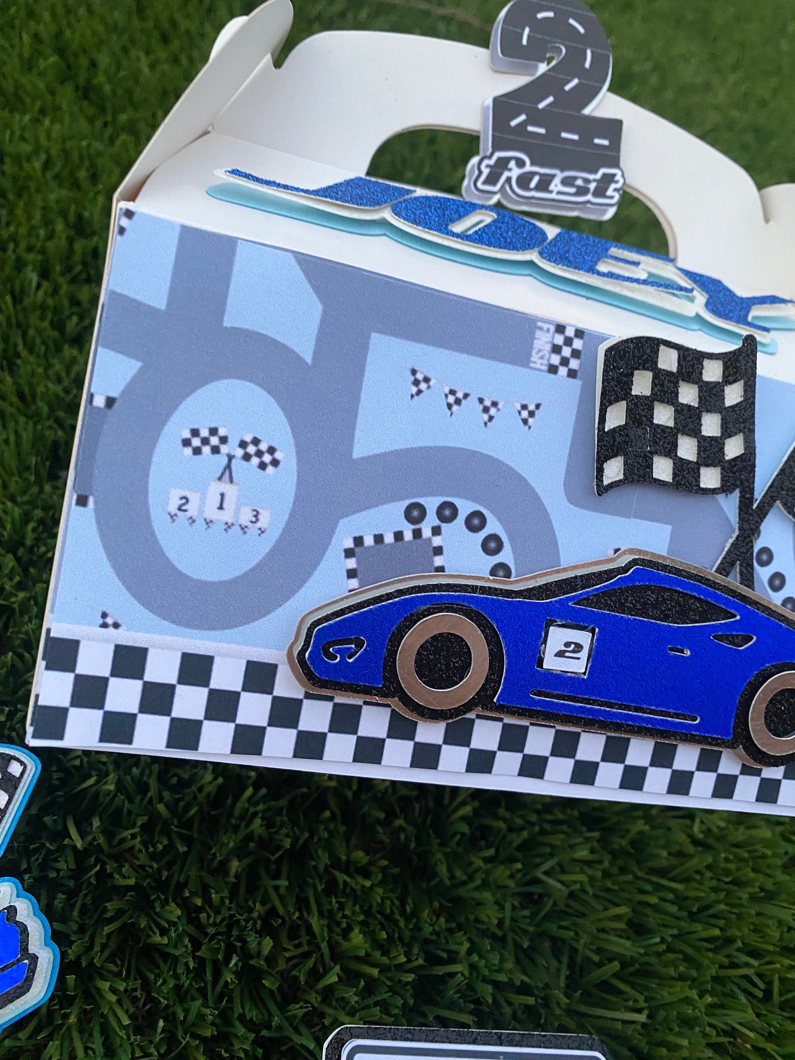 Two Fast Treat Boxes/ Gable Boxes Second Birthday Party Bags, Cars ...