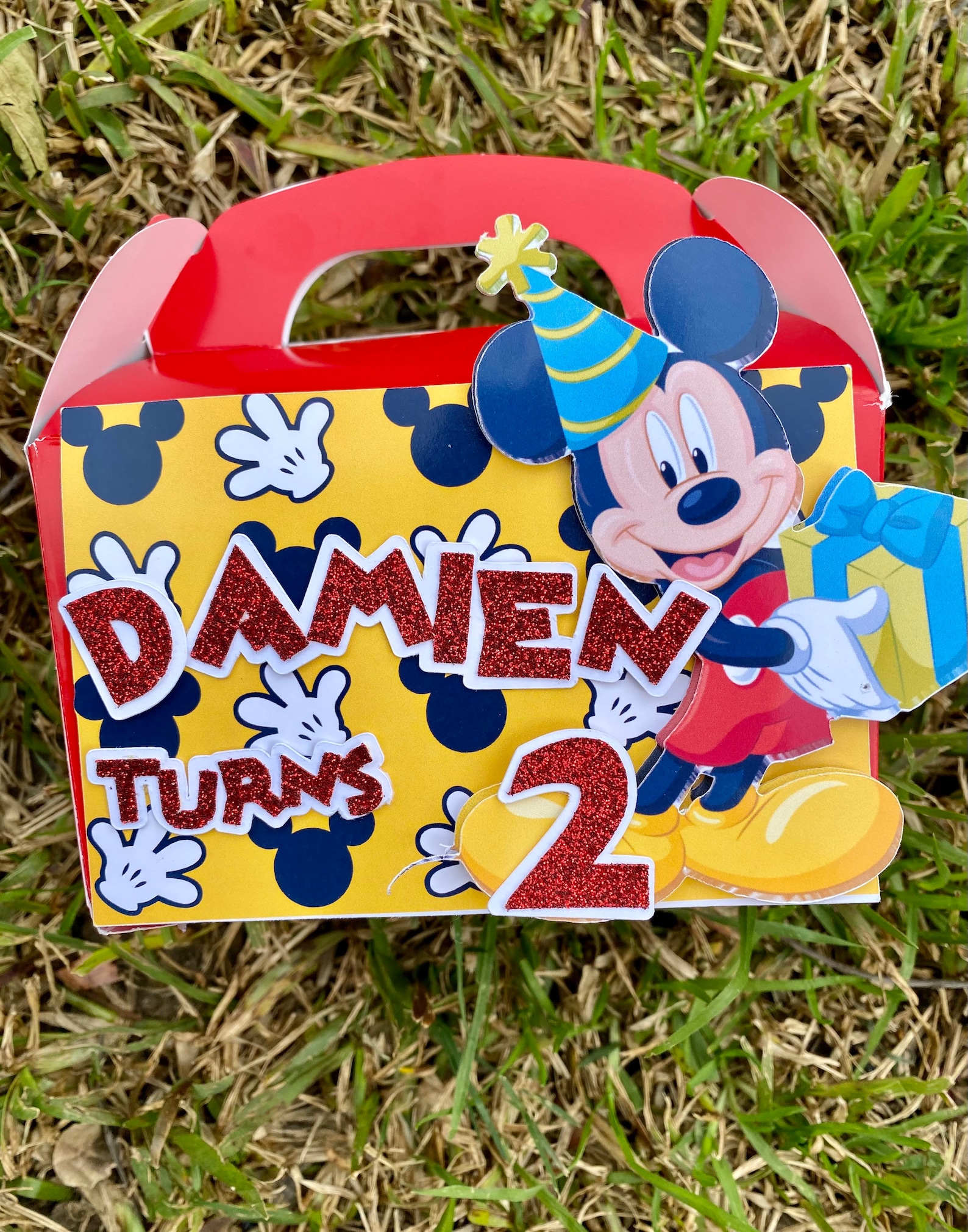 Mickey Mouse TREAT BOX/ Gable Boxes Mickey Mouse Party Bags - Etsy