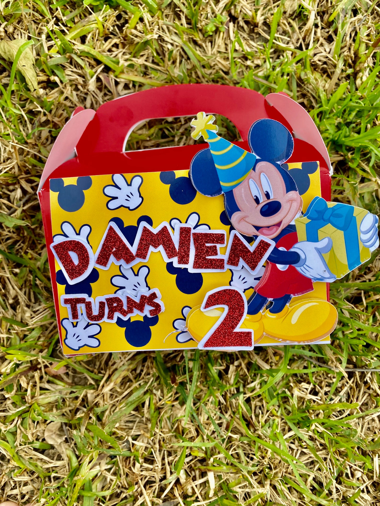 Mickey Mouse TREAT BOX/ Gable Boxes Mickey Mouse Party Bags - Etsy