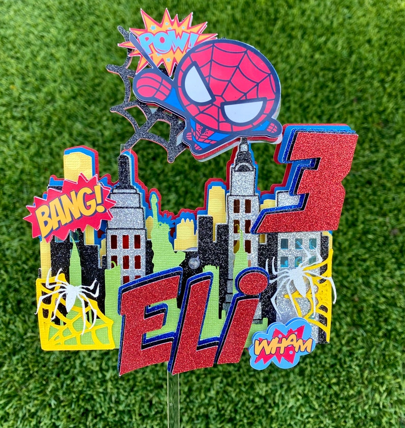 Spider Cake Topper Spider Man Birthdayamazing Spider - Etsy