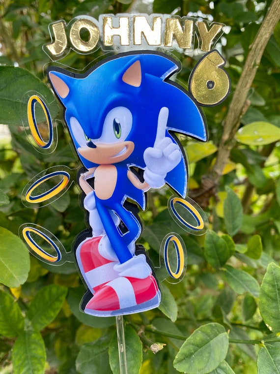Sonic the Hedge Hog Cake Topper | Etsy