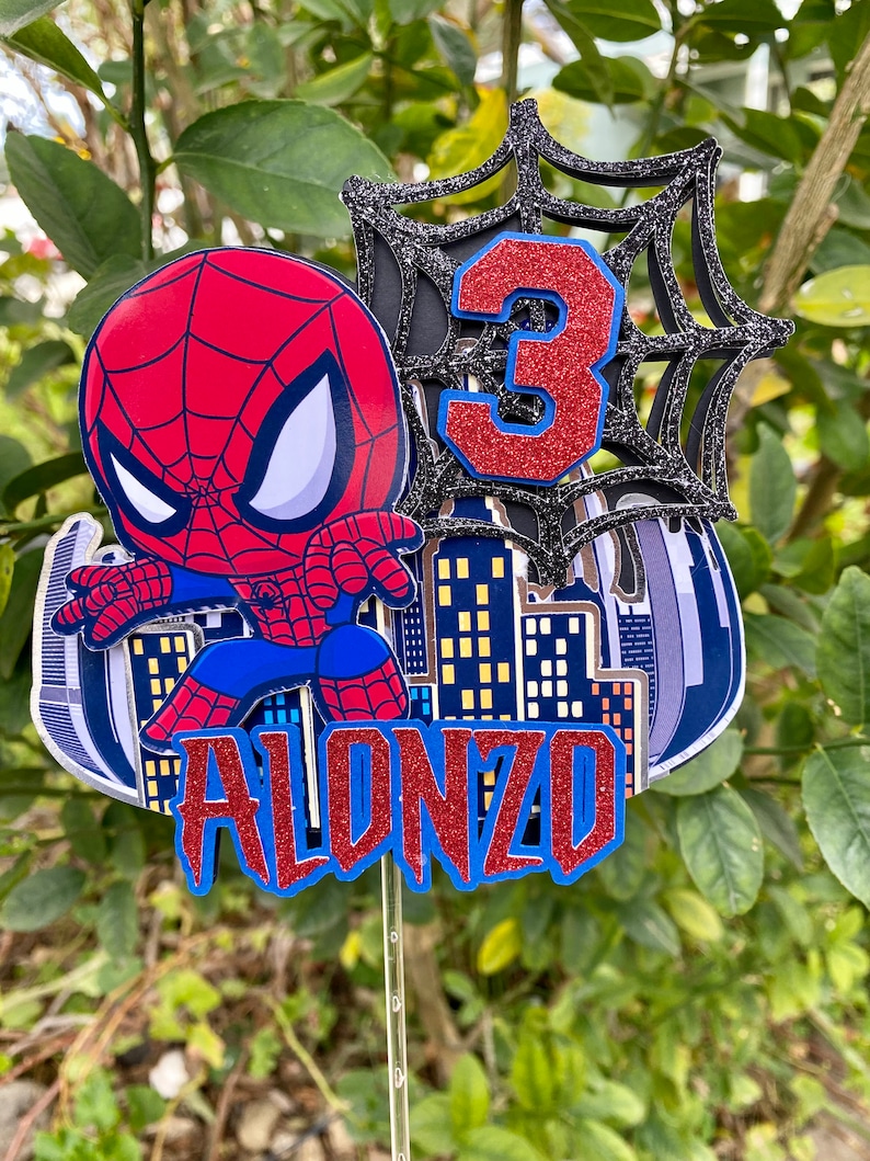 Spider Cake Topper Spider Man Birthdayamazing Spider - Etsy
