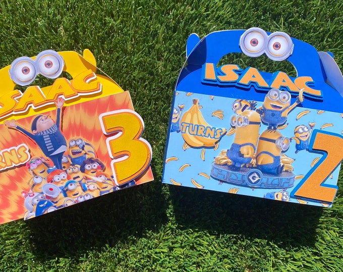 Minions Despicable Me Gable Box, Favors Treat Box “ONE in a Minion ...