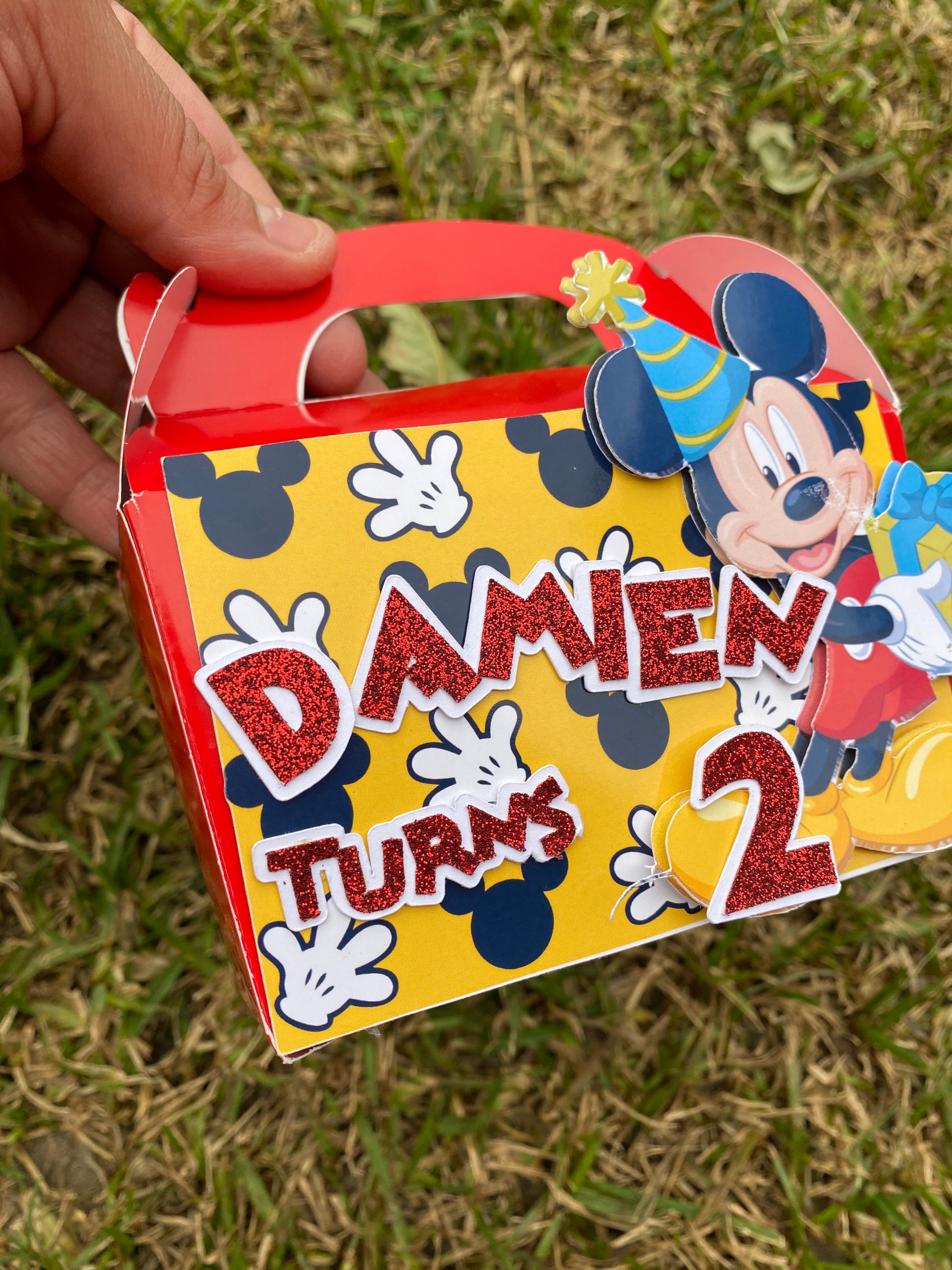 Mickey Mouse TREAT BOX/ Gable Boxes Mickey Mouse Party Bags - Etsy