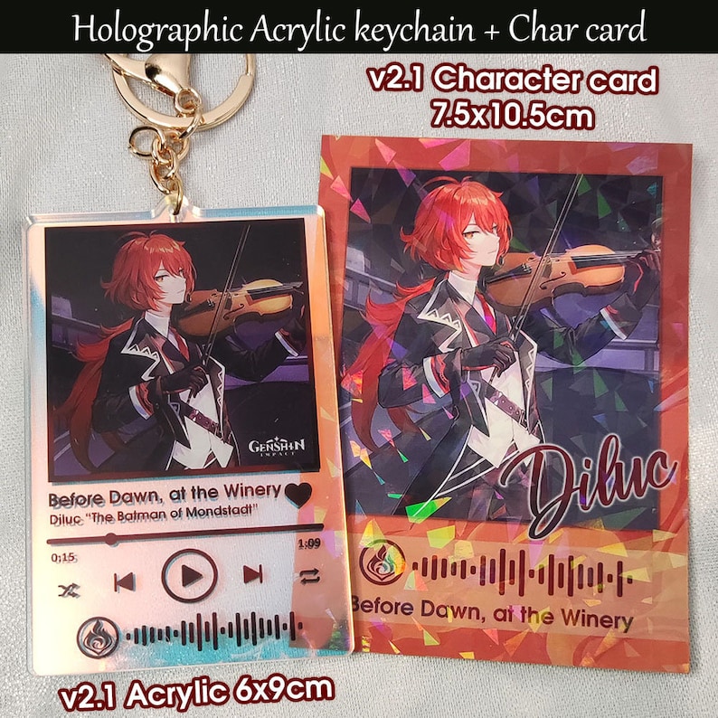 Genshin Impact Diluc Merch Set Genshin Diluc Gift Set Diluc - Etsy