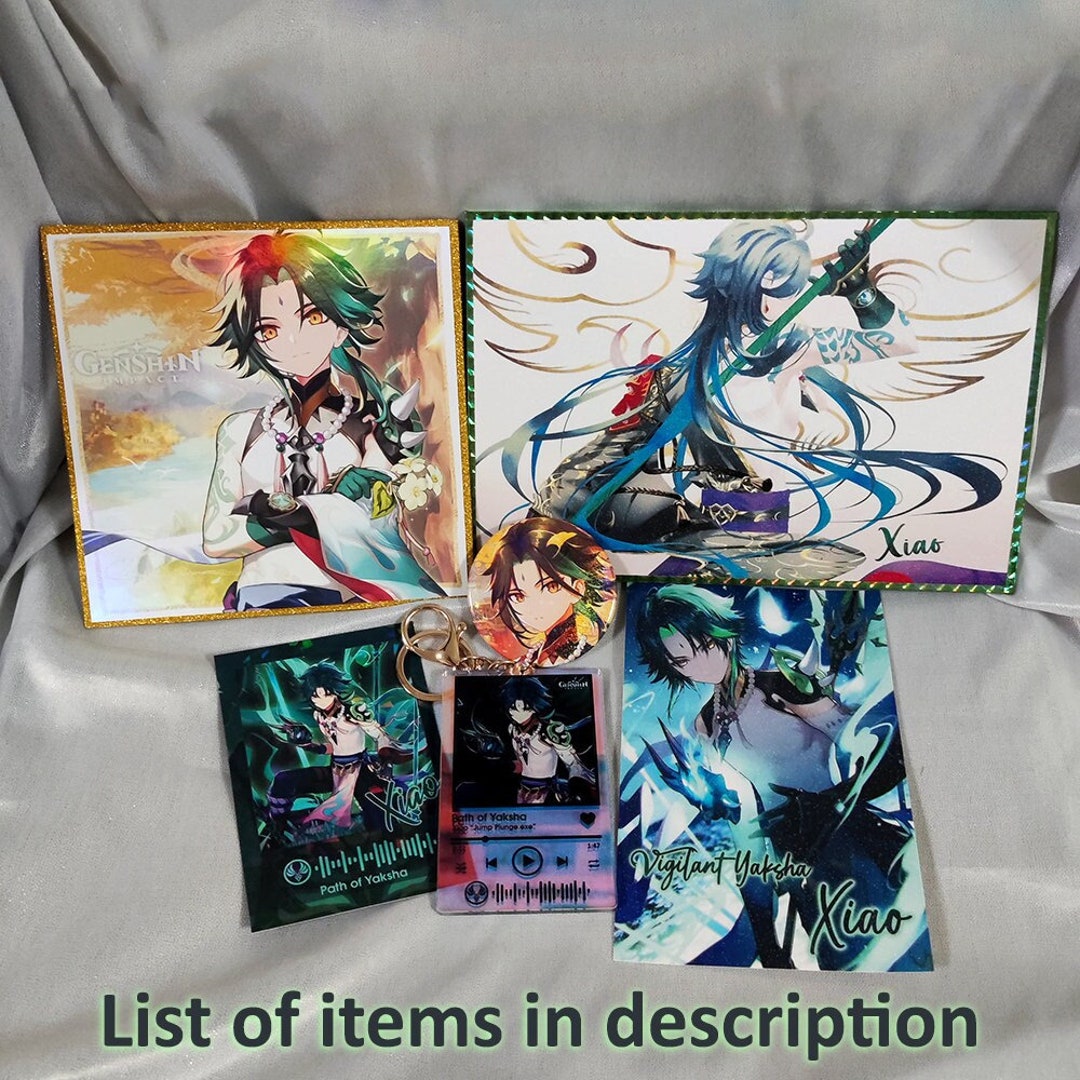 Genshin Impact Xiao Merch Set Genshin Xiao Gift Set Xiao - Etsy