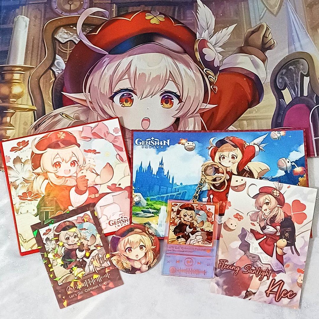 Genshin Impact Merch Klee Set Genshin Klee Genshin Keychain Genshin ...