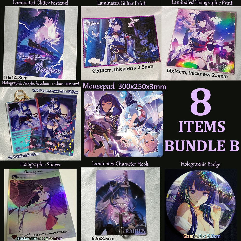 Genshin Impact Raiden Merch Set Genshin Raiden Gift Set Raiden - Etsy ...