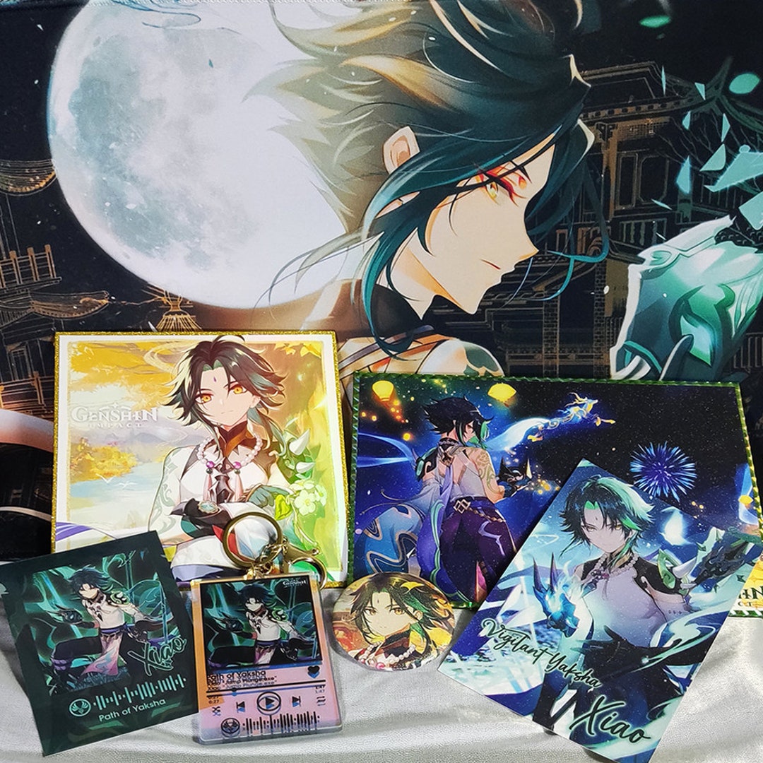 Genshin Impact Xiao Merch Set Genshin Xiao Gift Set Xiao Genshin Art ...