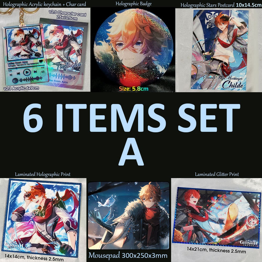Genshin Impact Childe Merch Set Genshin Tartaglia Gift Set Childe ...