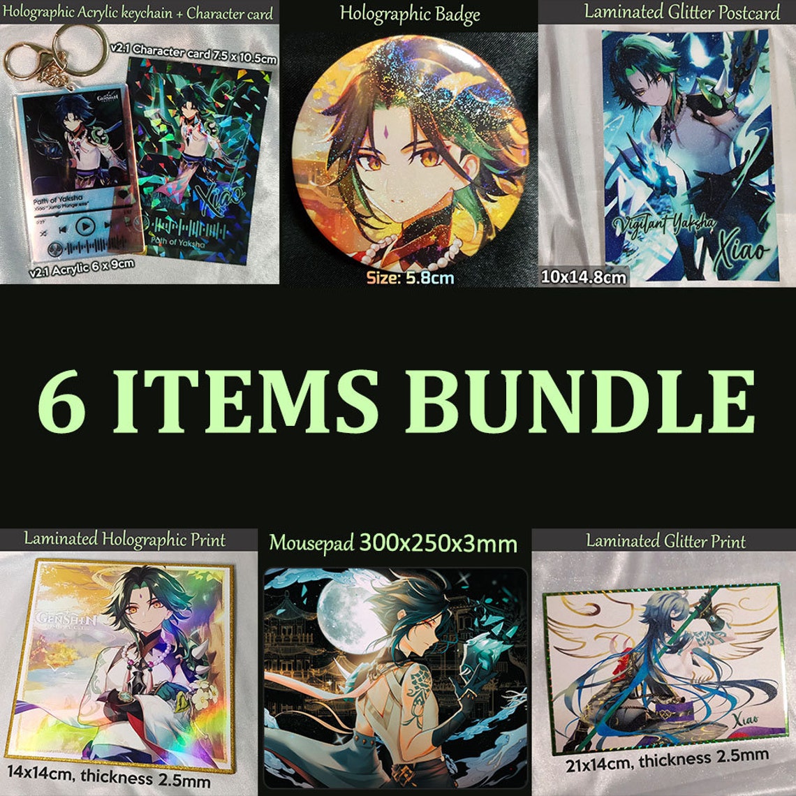 Genshin Impact Xiao Merch Set Genshin Xiao Gift Set Xiao - Etsy Canada