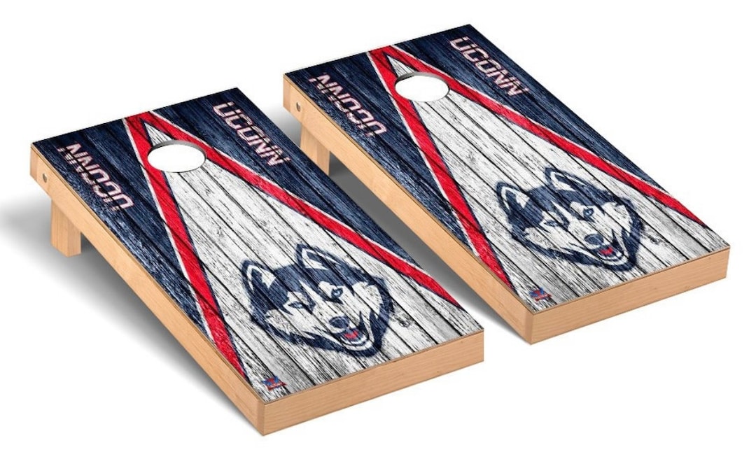 Uconn Huskies Cornhole Boards With Bags, Carry Case Premium - Etsy
