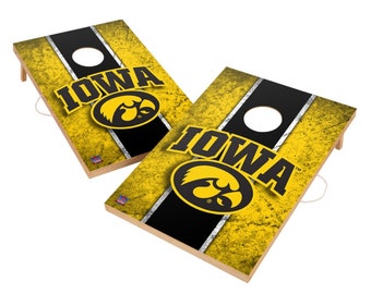 Officially Licensed Iowa Hawkeyes Swoosh Cornhole Set With - Etsy