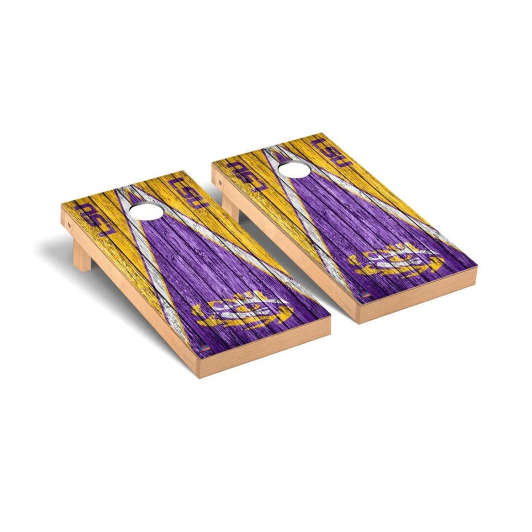 LSU Tigers Cornhole Boars 2x4 Premium - Etsy
