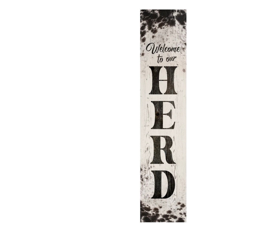 Welcome to Our Herd Front Porch Leaner - Etsy
