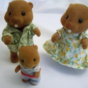 Calico Critters Prequel WATERS BEAVER FAMILY 1985 Classic - Etsy