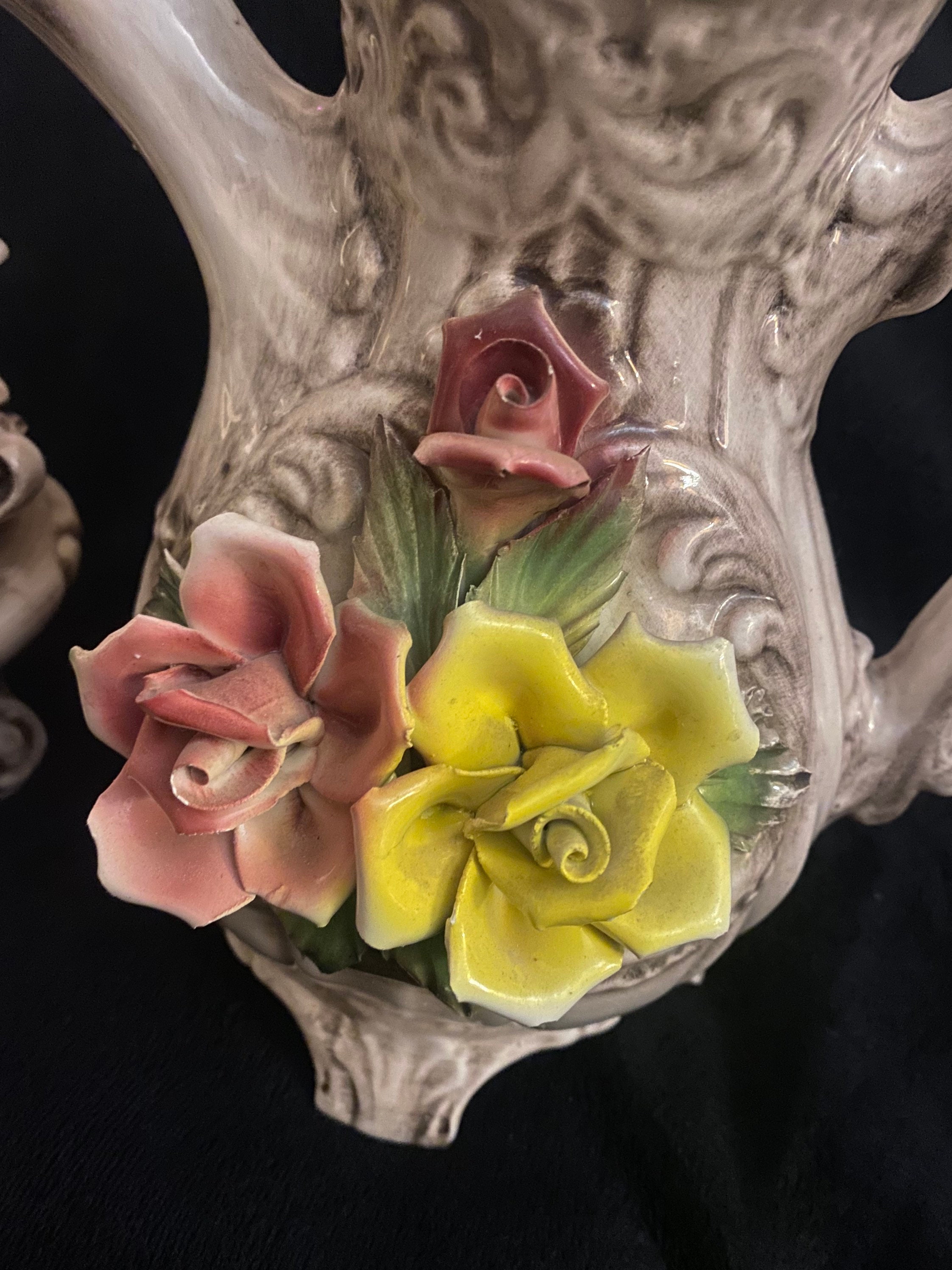 Rare Italian Handmade Signed Capodimonte Pair - Great Condition - Etsy