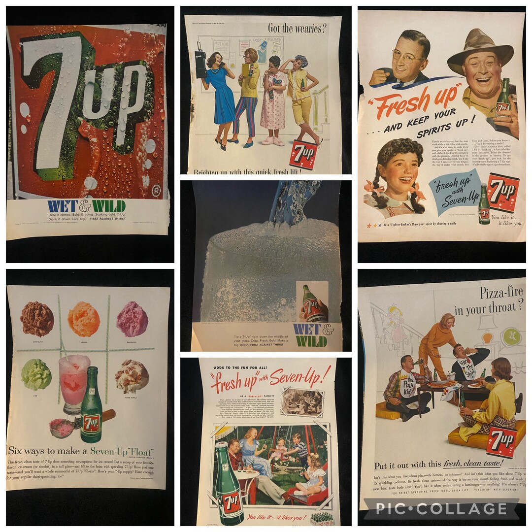 Vintage 7up Magazine Ads - Lot of (7) - Etsy