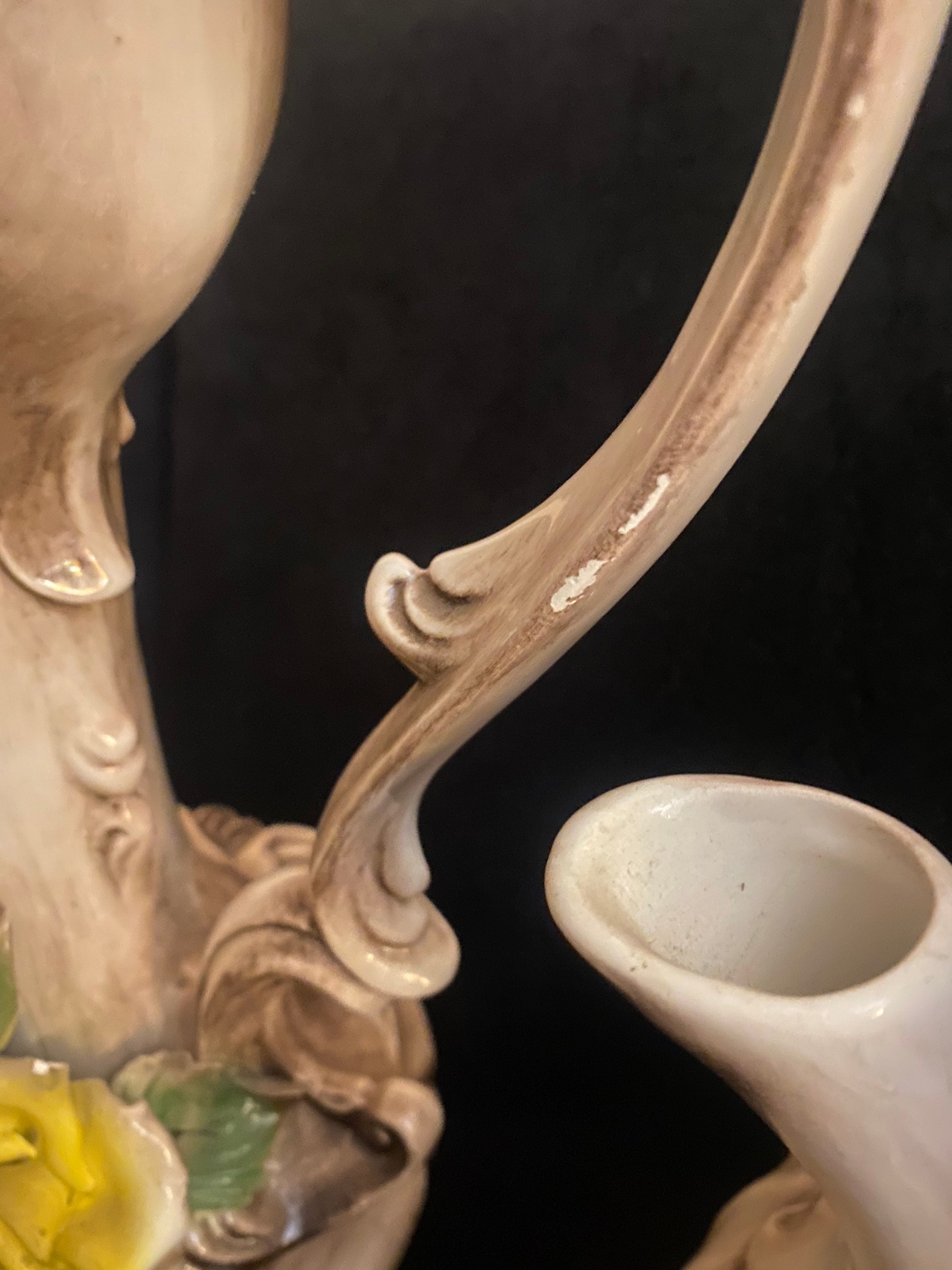 Rare Italian Handmade Signed Capodimonte Pair - Great Condition - Etsy