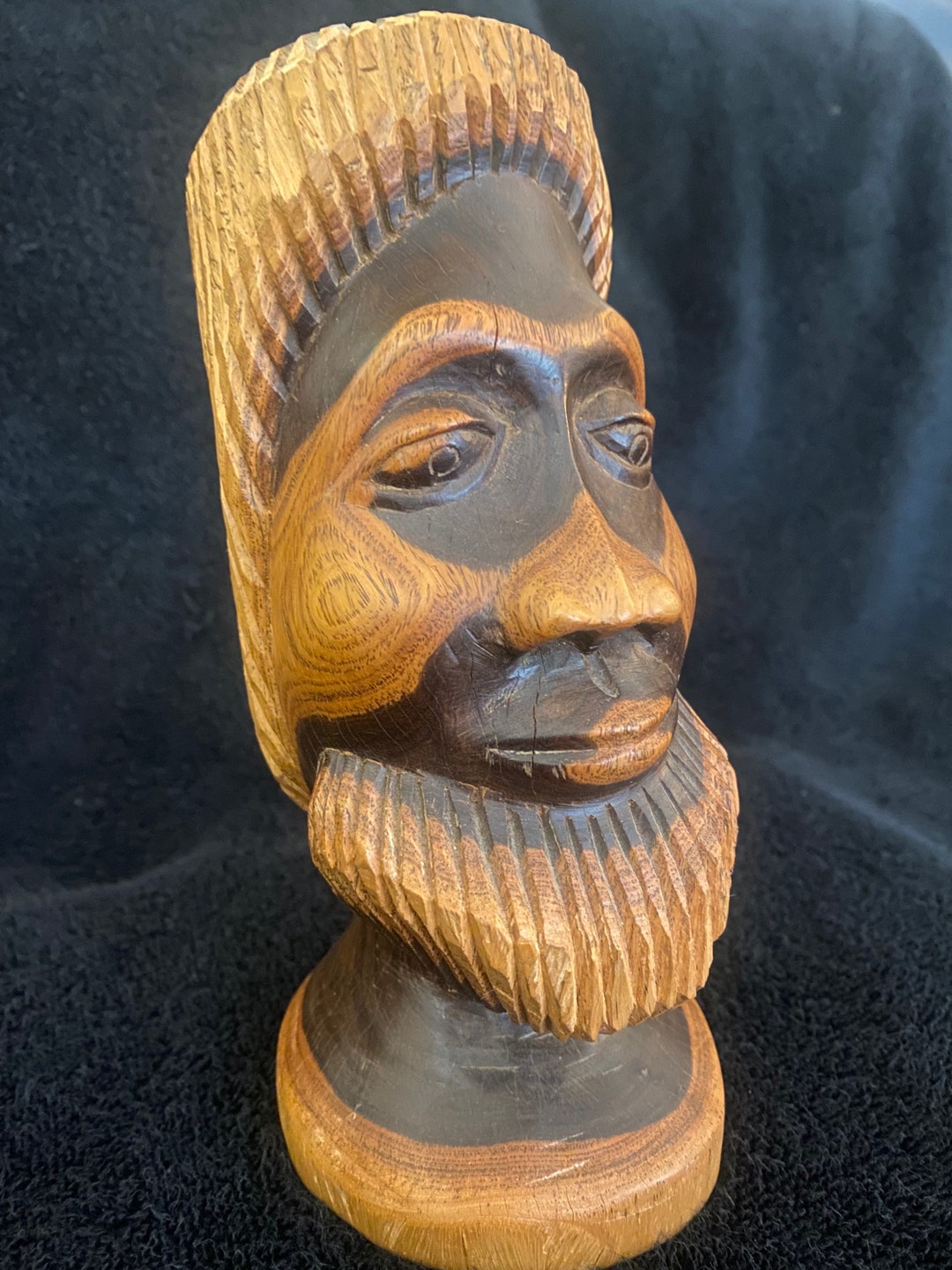 Vintage Handcarved Wooden Statue - Etsy