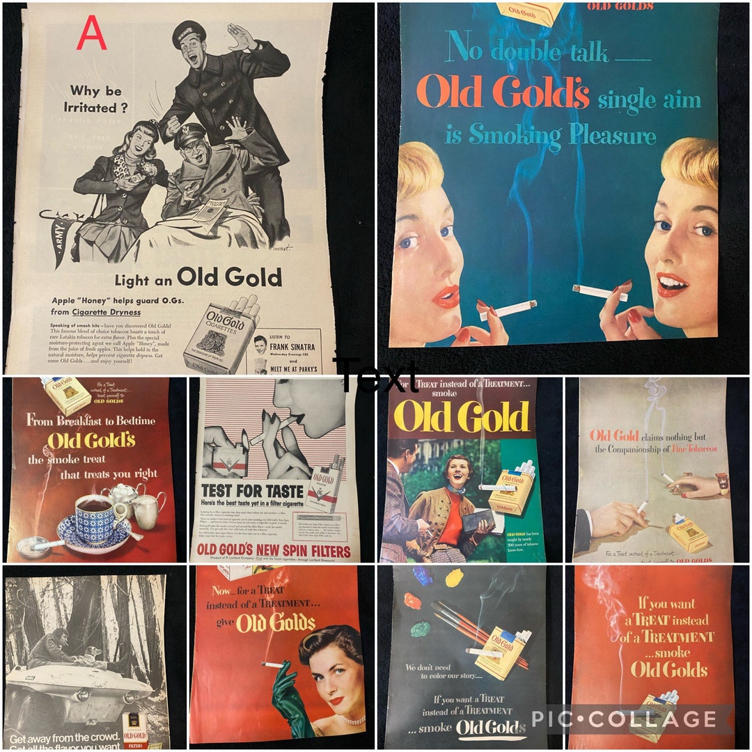 1930s-1960s Old Gold Cigarette Magazine Advertisements Vintage Lots - Etsy