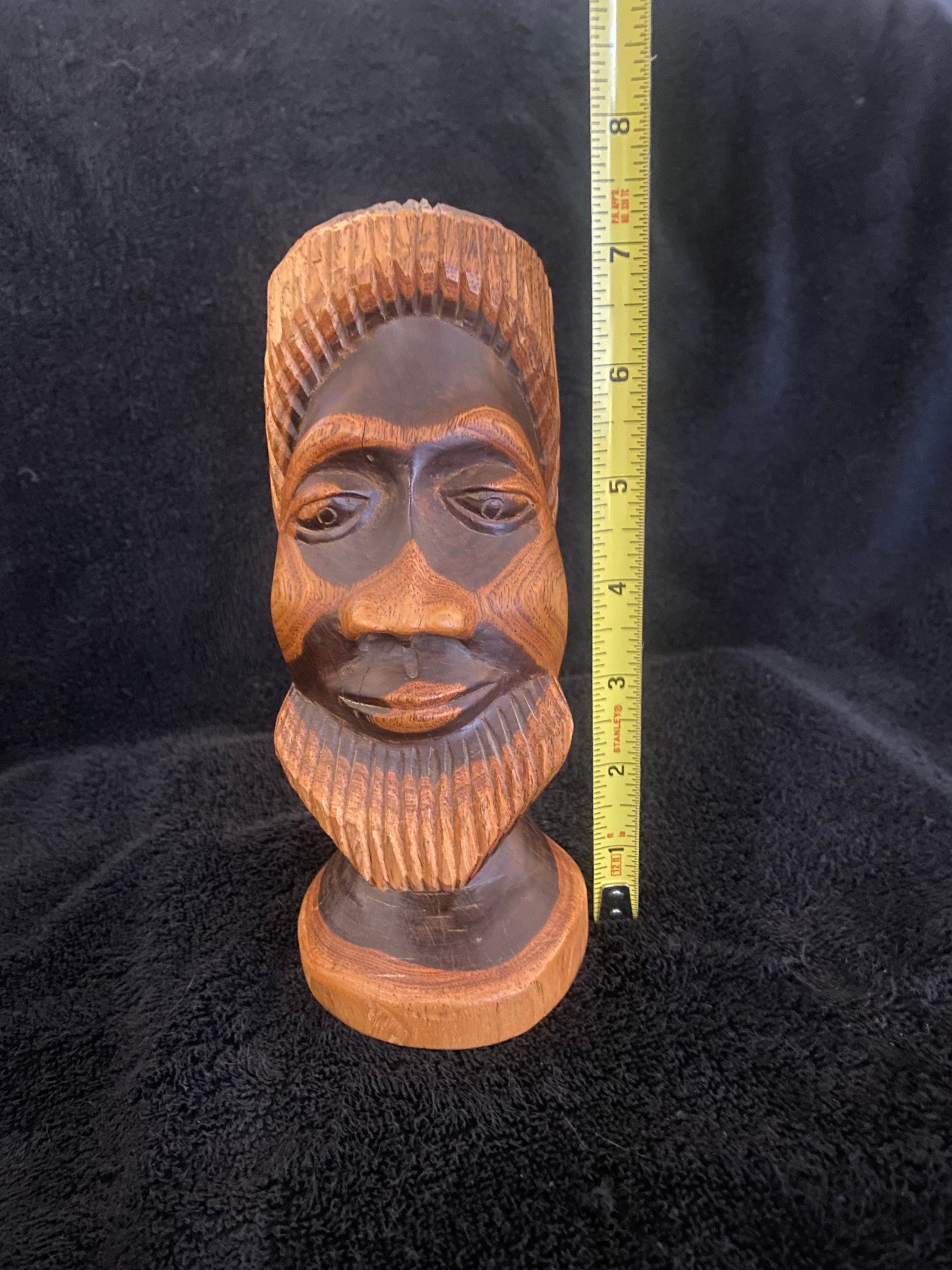 Vintage Handcarved Wooden Statue - Etsy