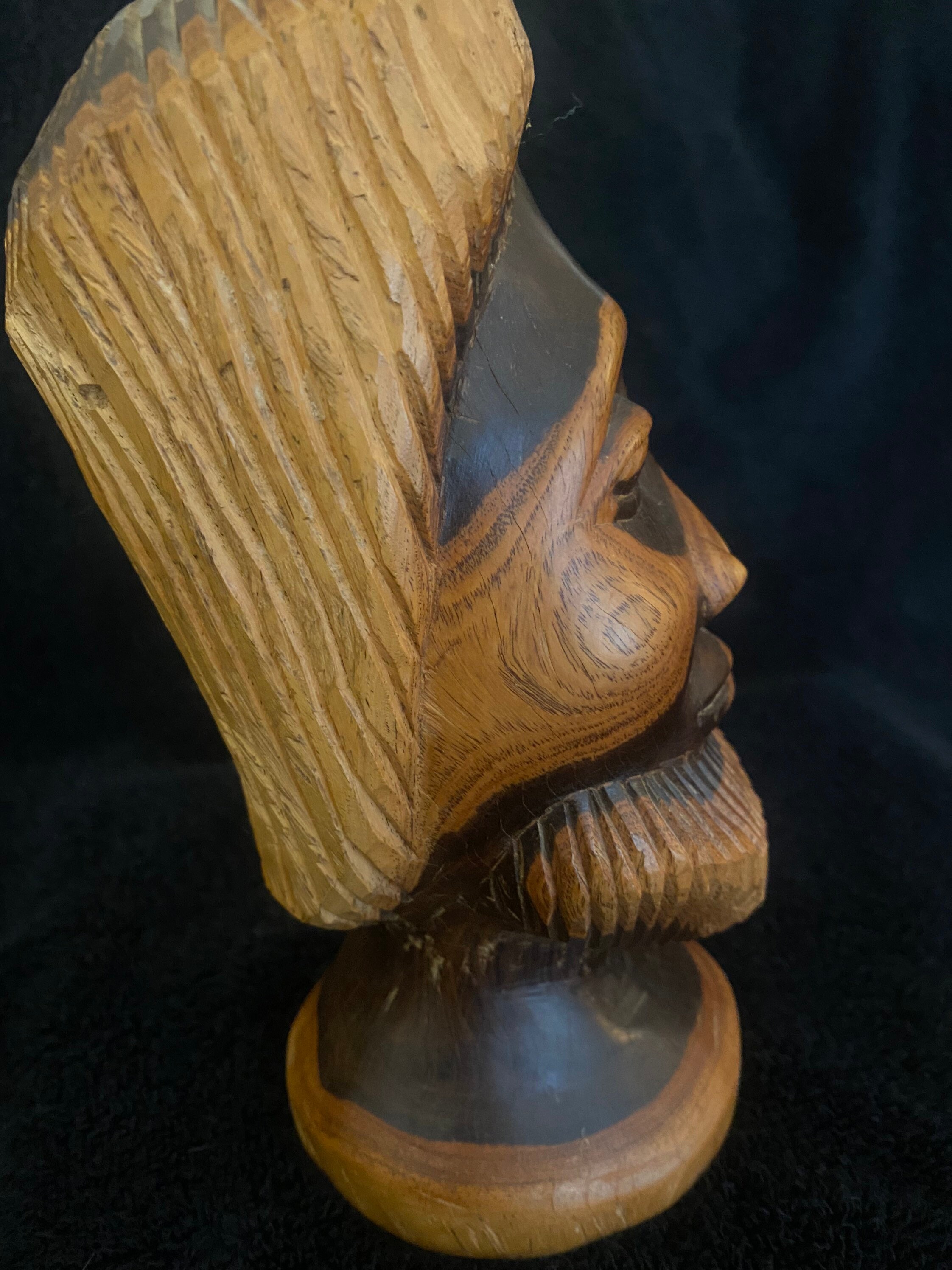 Vintage Handcarved Wooden Statue - Etsy