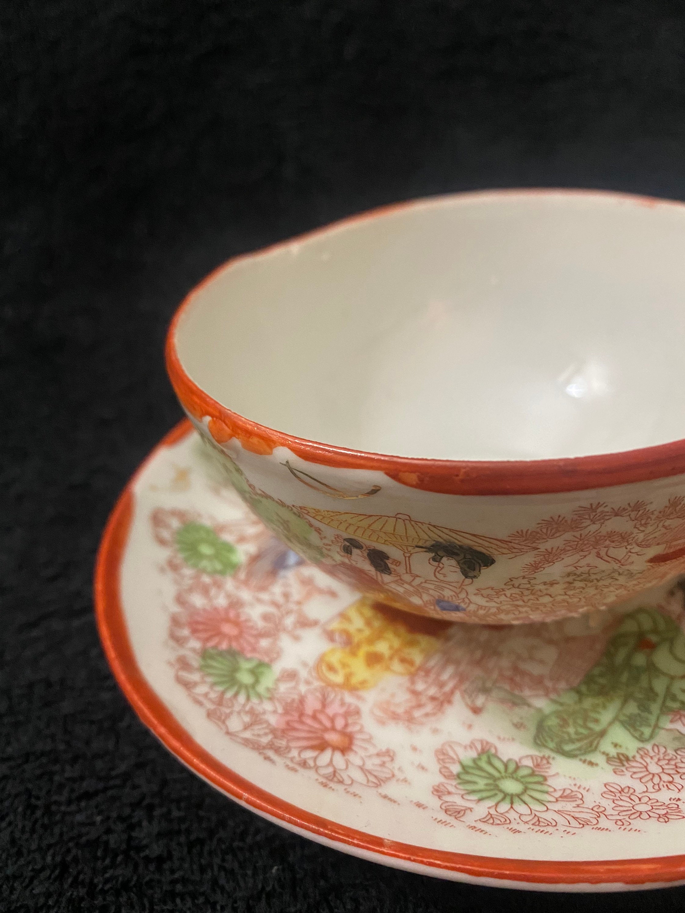 Nippon Hand Painted & Detailed Meiji Style Tea Cup and Saucer - Etsy