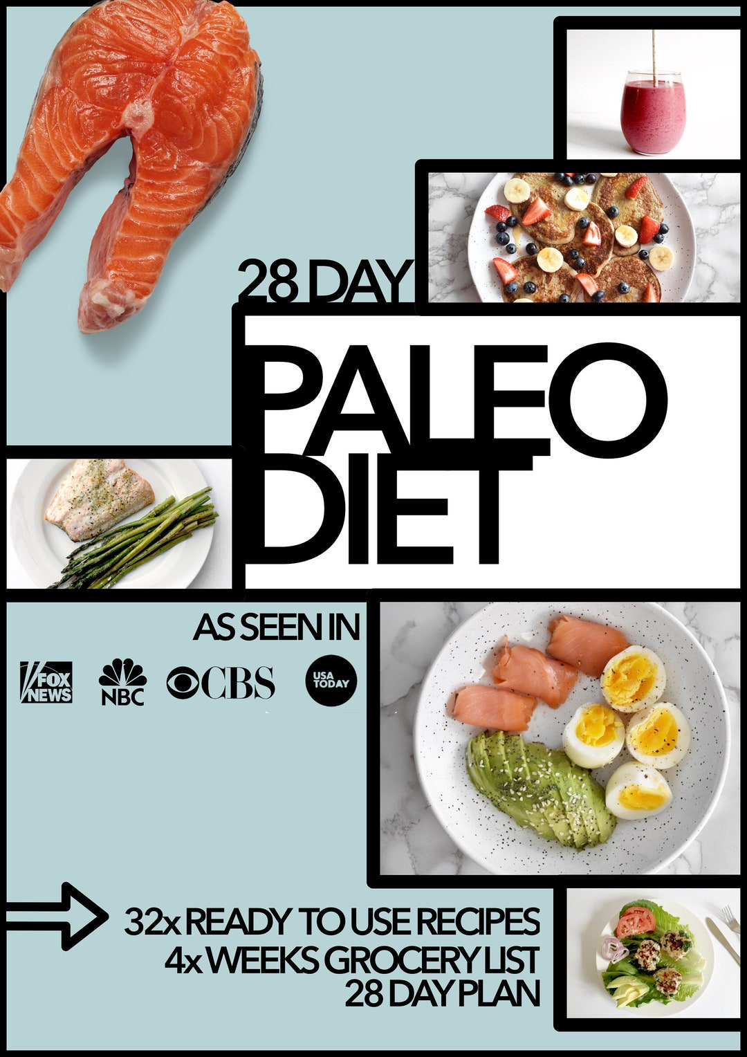 28 Day Paleo Diet Meal Plan and Recipe Guide - Etsy