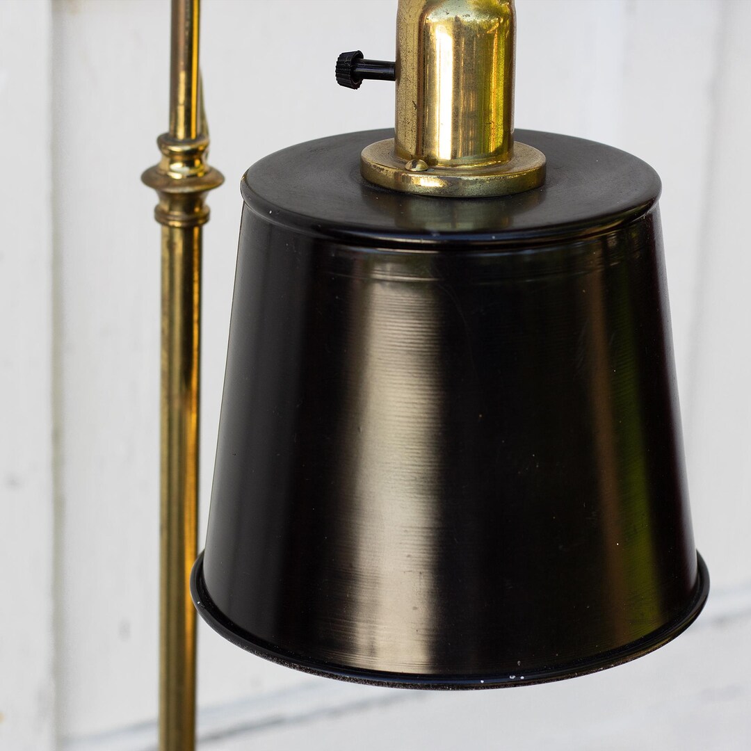 VINTAGE - Rare 1940s Solid Brass ADJUSTABLE Readers Floor Lamp With ...