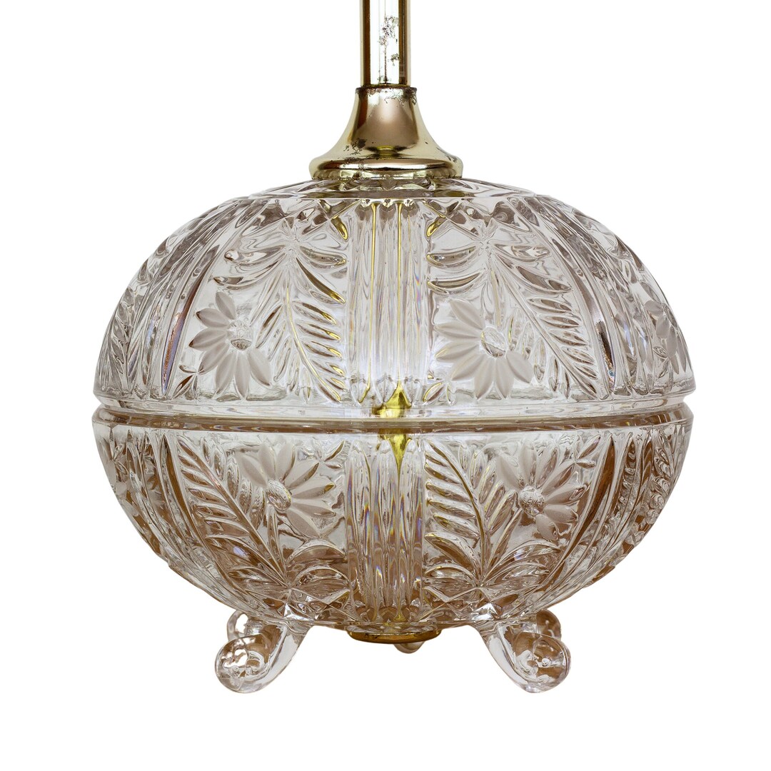 VINTAGE Anna Hutte 'bleikaustall' Lead Crystal EGG Shaped Lamp With ...