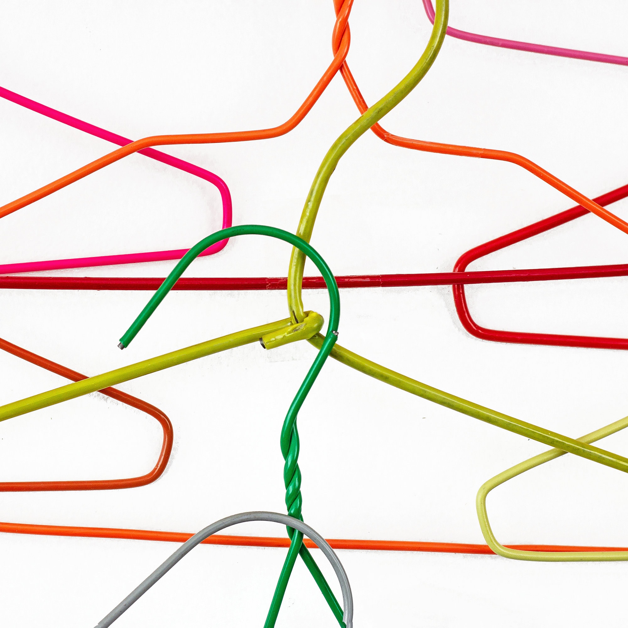 VINTAGE Vinyl Coated Wire Hangers - 21 COLORS - 1960s Traditional Size ...