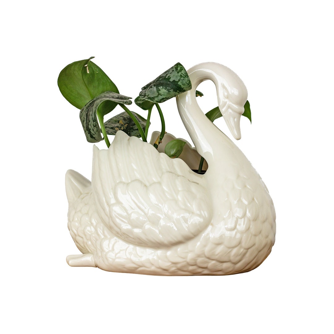 Mid Century Modern LENOX USA Bone China Ivory Large Swan Old - Etsy