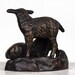 ANTIQUE Moody 1920s Bronze Lamb Sheep Sculpture Figurine With Velvet ...