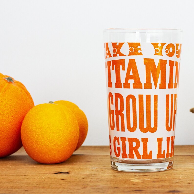 VINTAGE Bikini Girl Vitamin C Girl 8oz Drinking Glass - Etsy