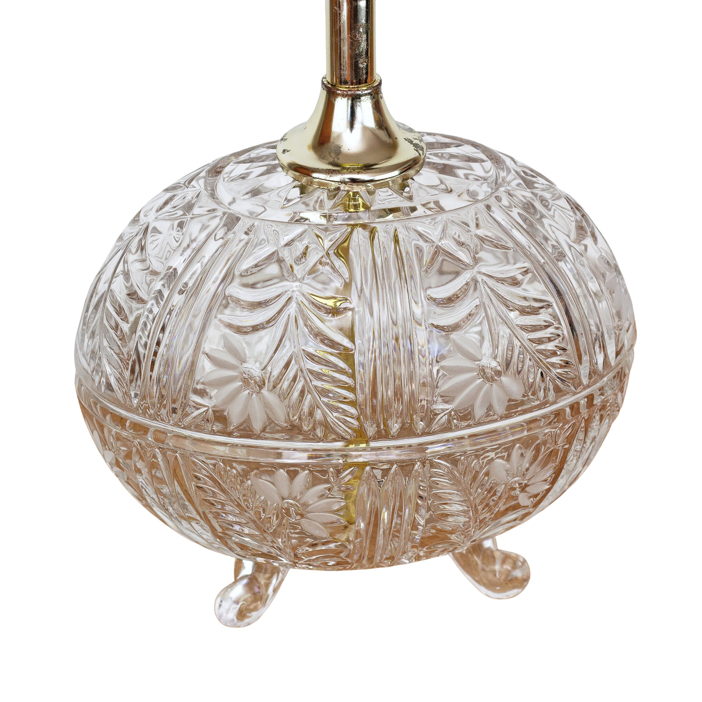 VINTAGE Anna Hutte 'bleikaustall' Lead Crystal EGG Shaped Lamp With ...