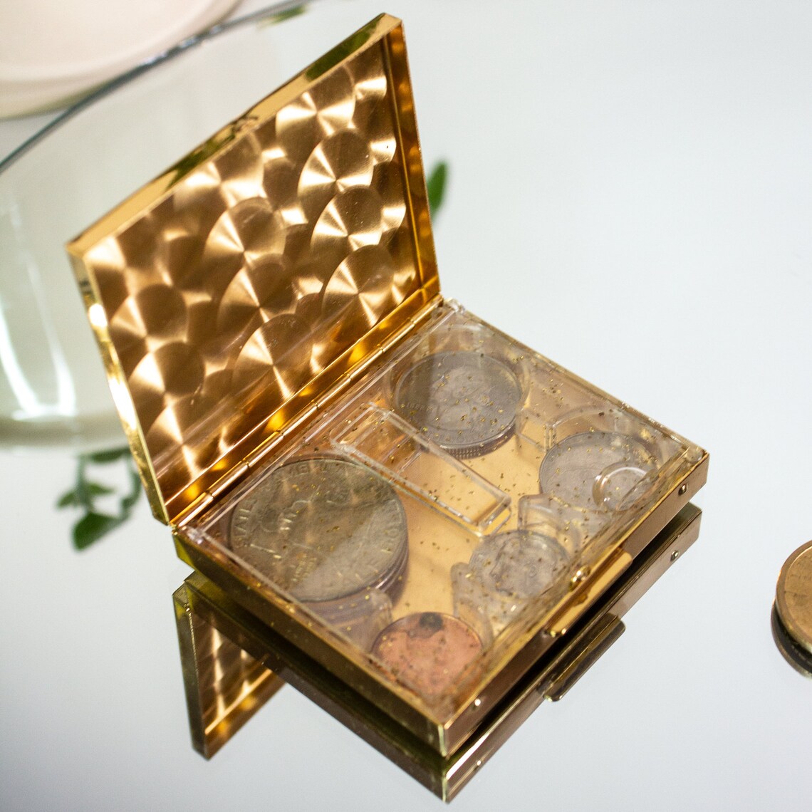 VINTAGE 1950s Brass/gold Petty Cash Metal Coin Purse Wallet - Etsy