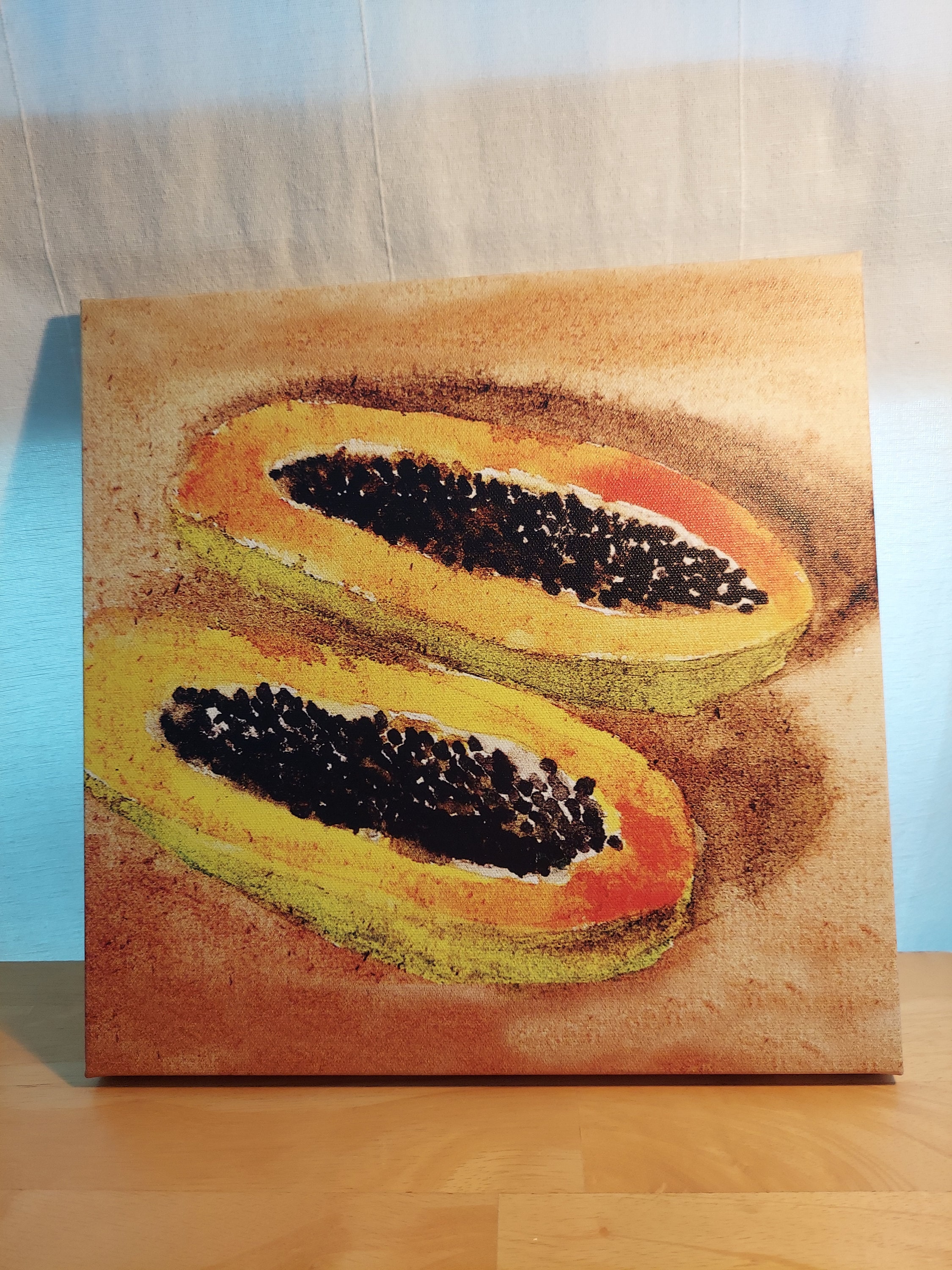 Papaya Art Print, Papaya Watercolor Art, Papaya Fruit Wall Art, Fruit ...